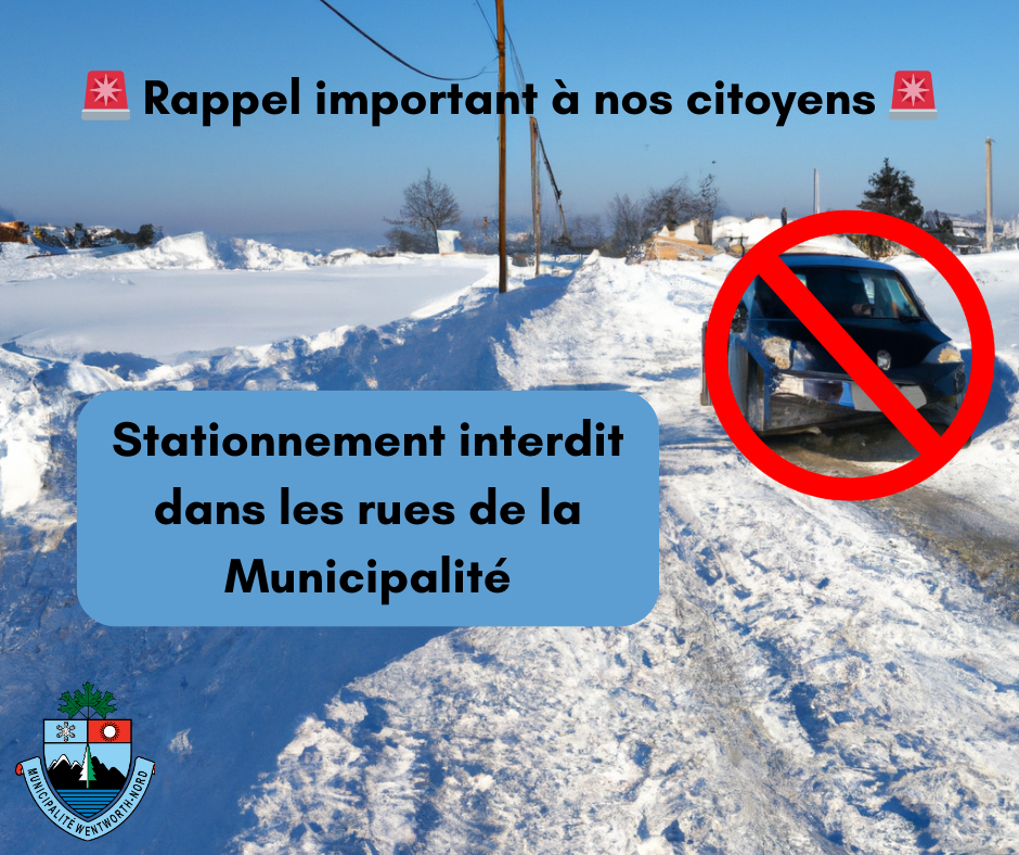 Rappel important à nos citoyens - Wentworth-Nord